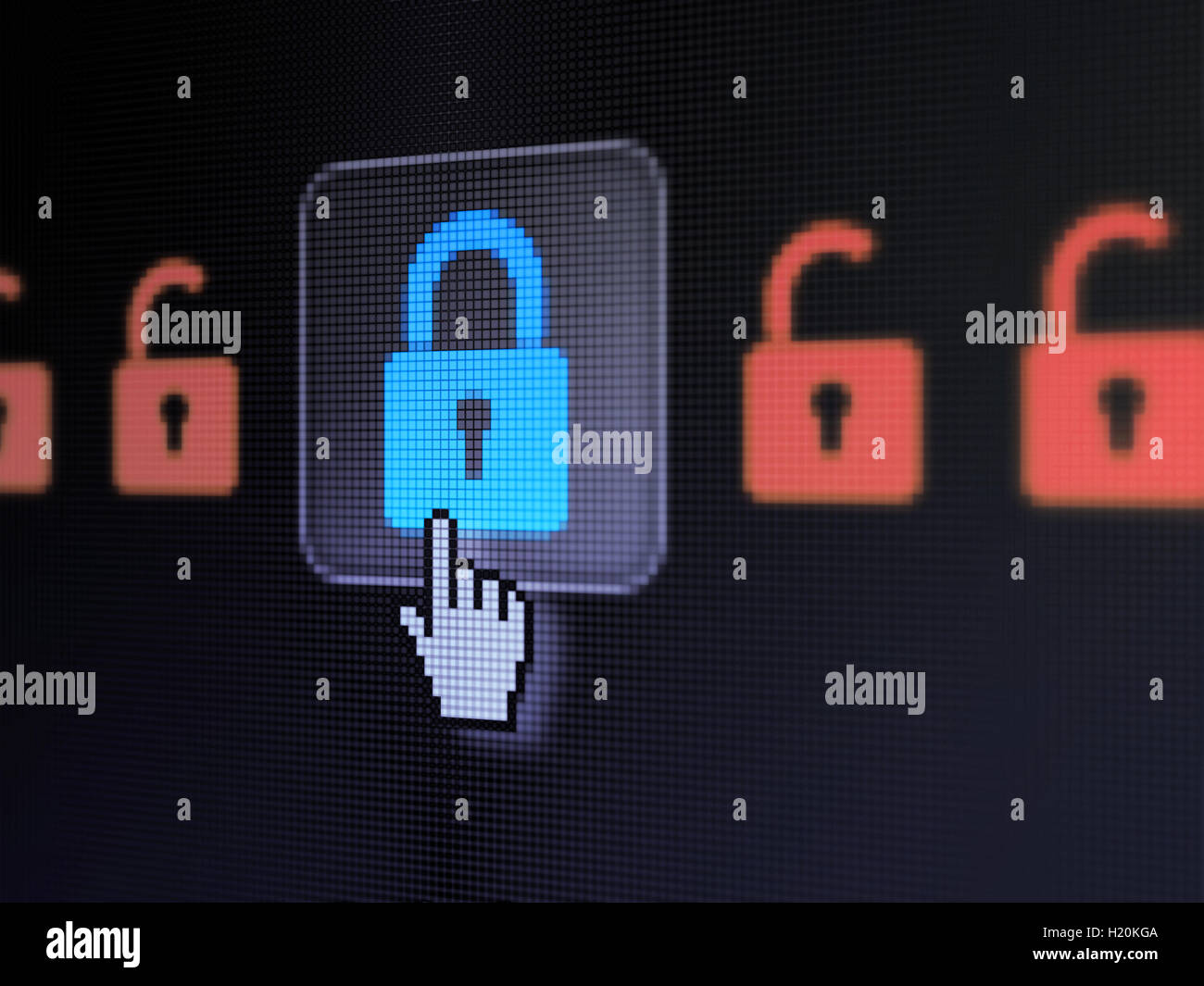 Privacy concept: Locks on digital computer screen Stock Photo - Alamy