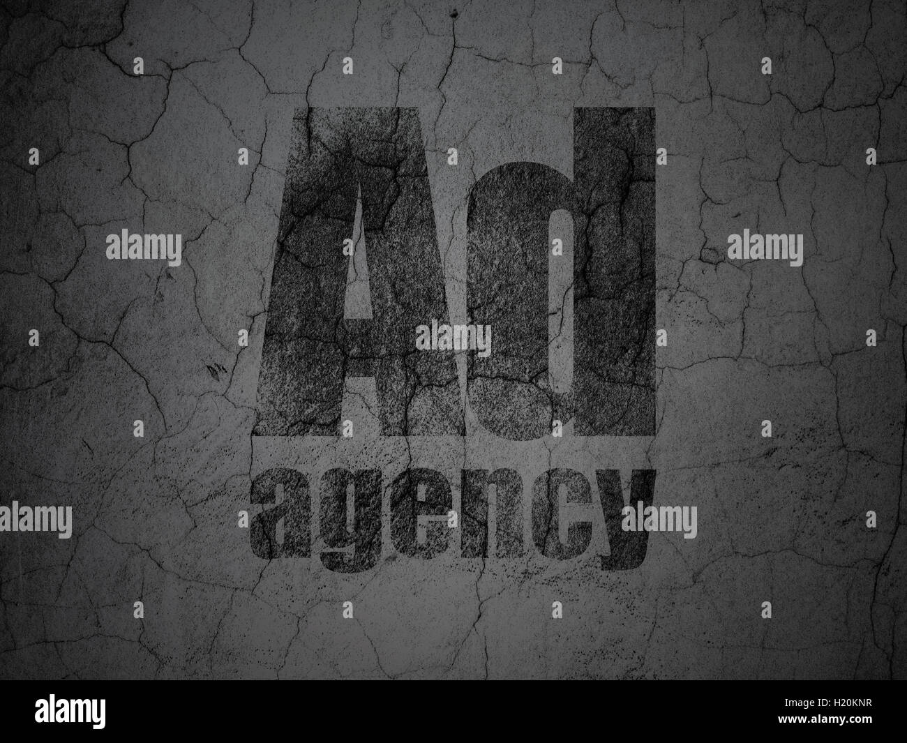 Marketing concept: Ad Agency on grunge wall background Stock Photo - Alamy