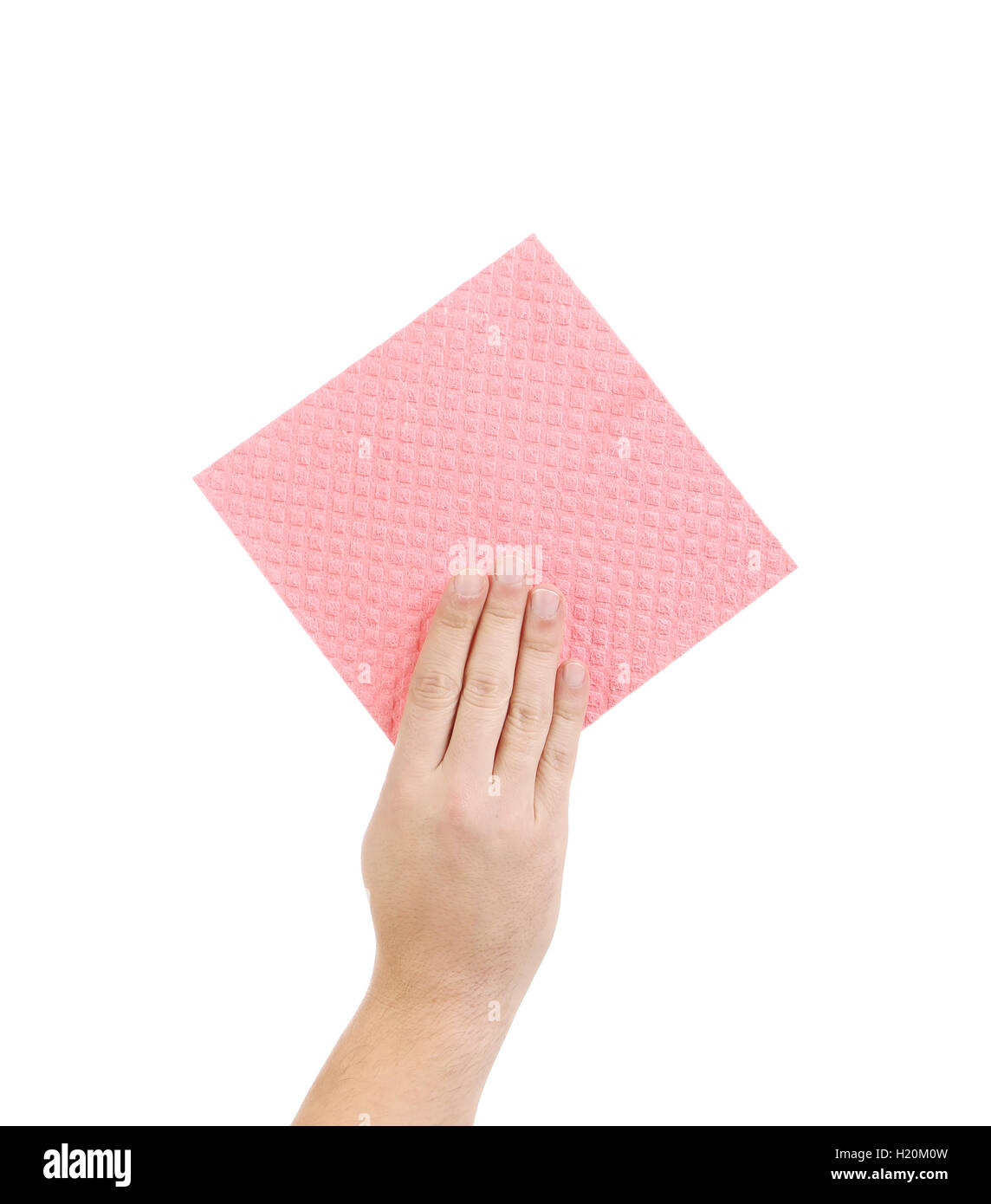 Hand holds pink cleaning sponge Stock Photo - Alamy