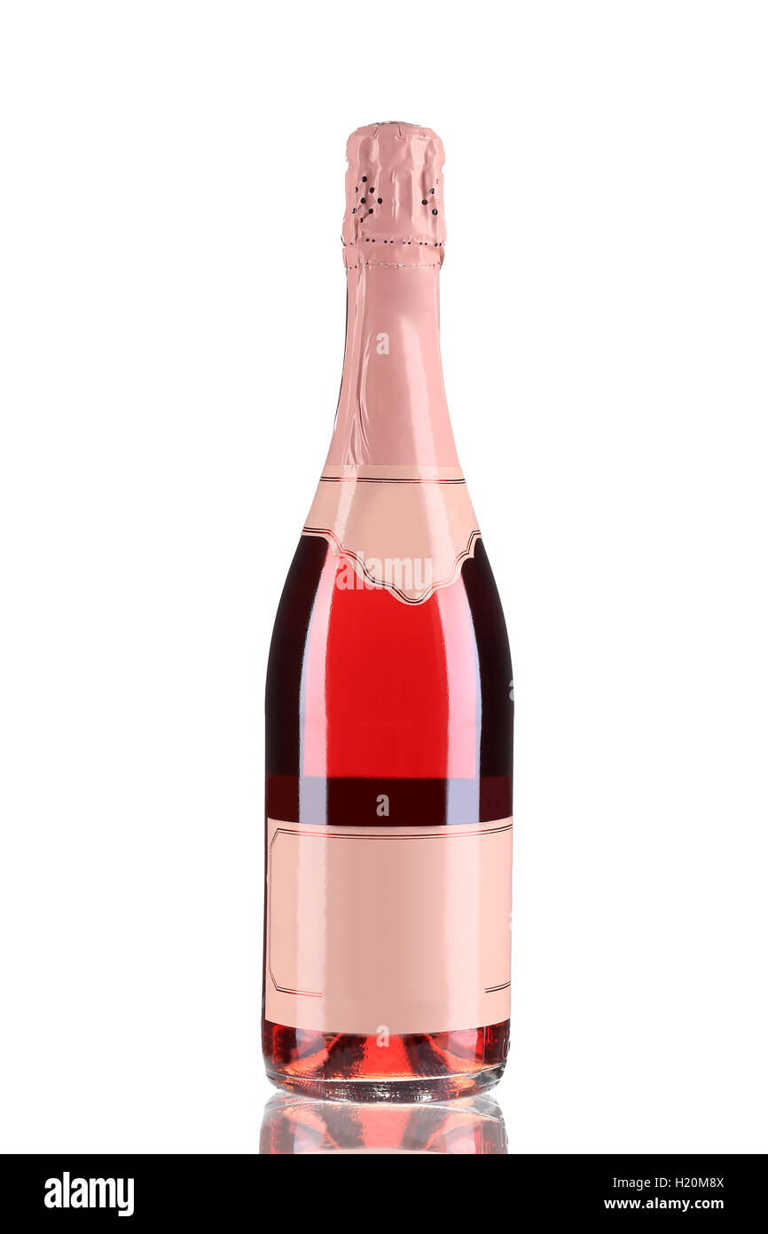 Bottle of pink champagne Stock Photo - Alamy