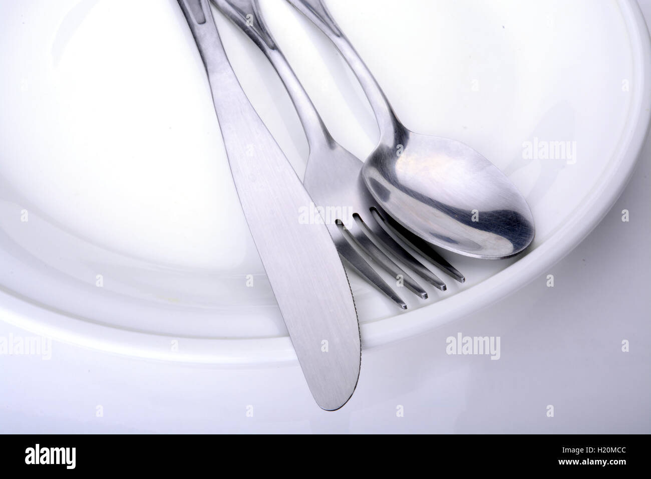 Plate and Utensils Stock Photo - Alamy