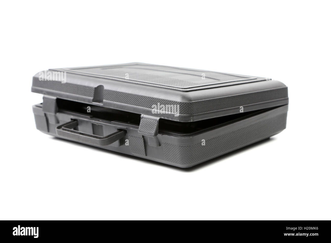 Opened gray plastic case Stock Photo - Alamy