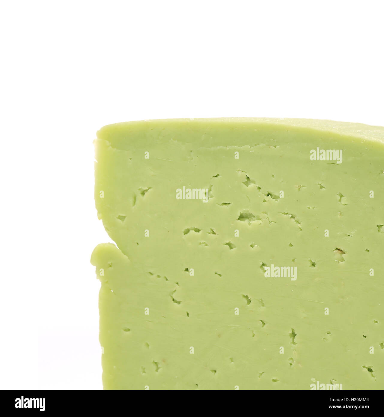 Piece of cheese wasabi Stock Photo - Alamy