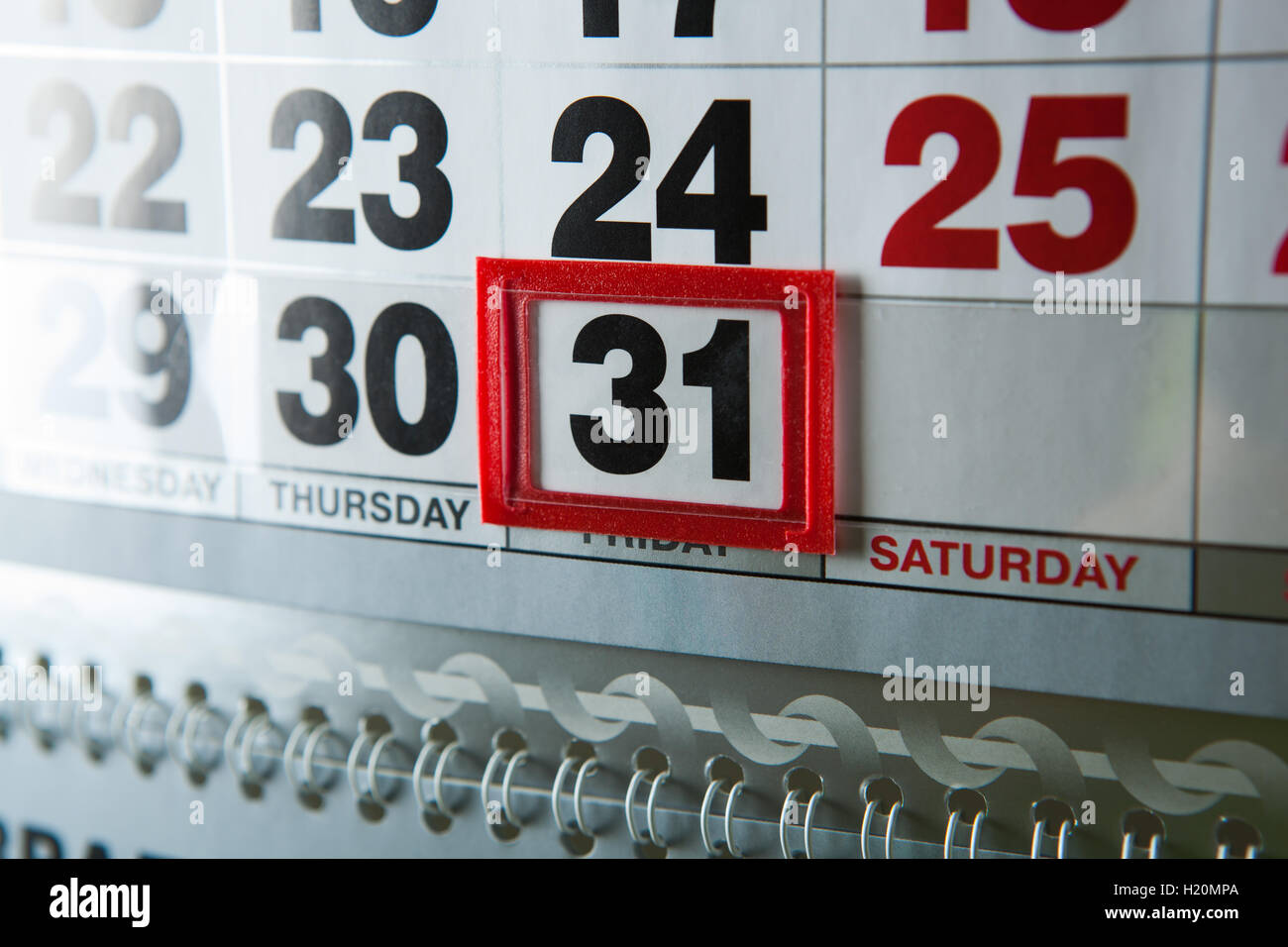 wall calendar calendar with the number of days Stock Photo - Alamy