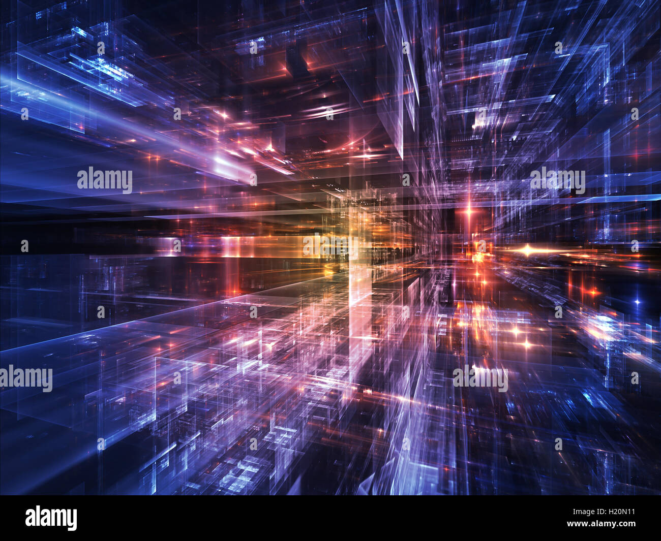Digital Perspectives of City Stock Photo - Alamy