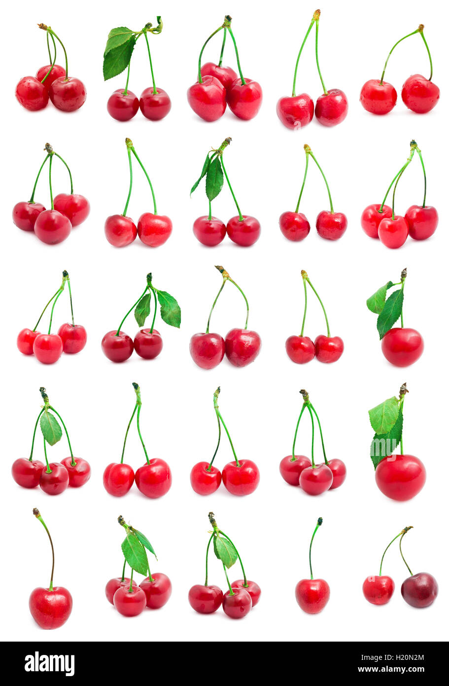 Sweet bright red cherry Cut Out Stock Images & Pictures - Alamy
