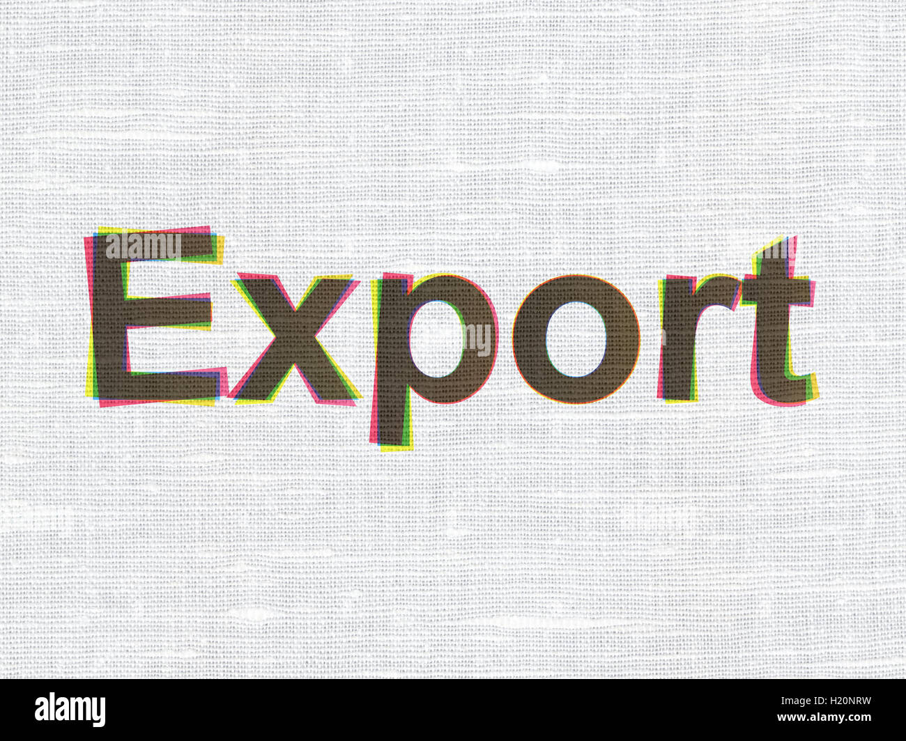 Business concept: Export on fabric texture background Stock Photo - Alamy