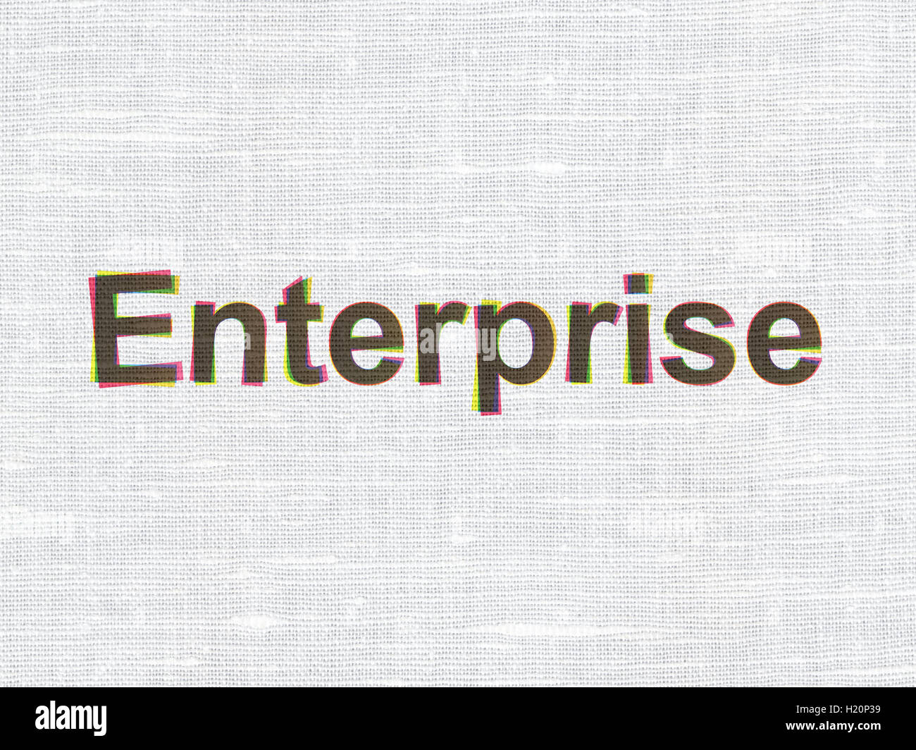 Business concept: Enterprise on fabric texture background Stock Photo ...