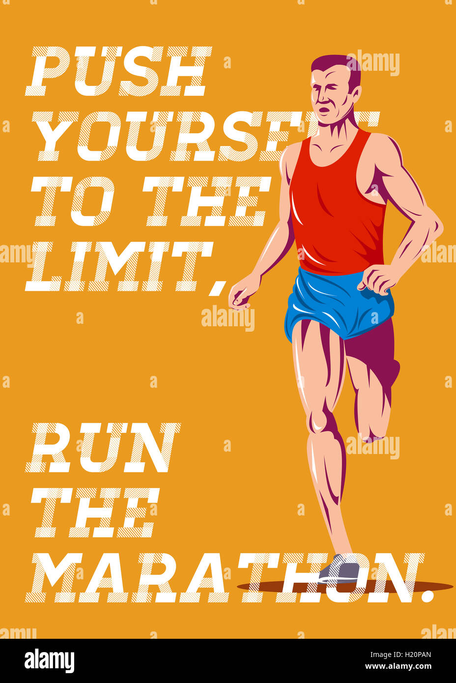 Marathon Push to the Limit Poster Stock Photo - Alamy