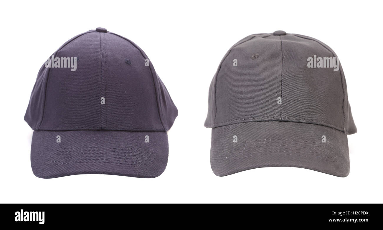 Blue and Gray working peaked caps Stock Photo - Alamy