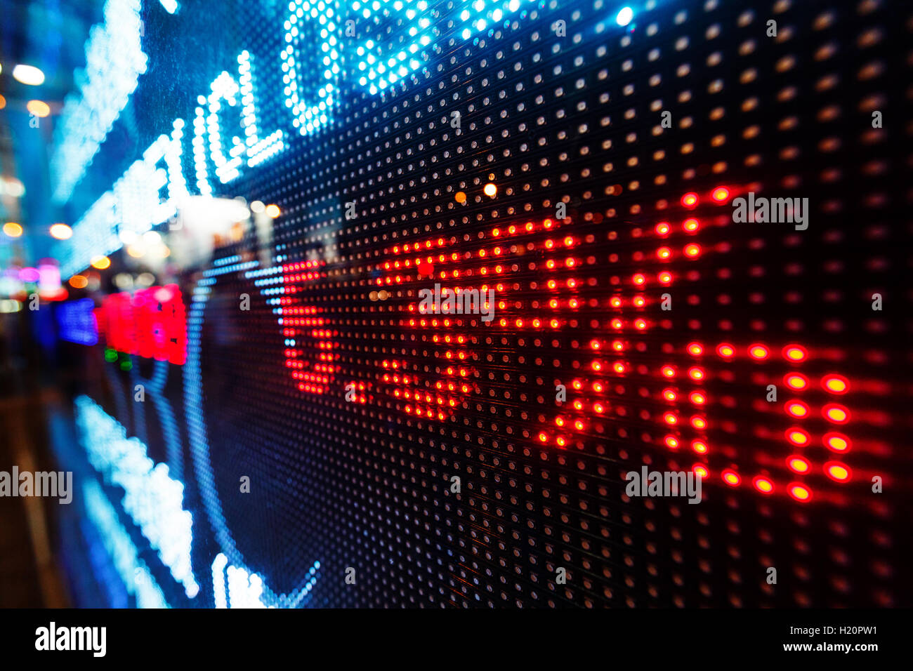Stock market data on display Stock Photo - Alamy