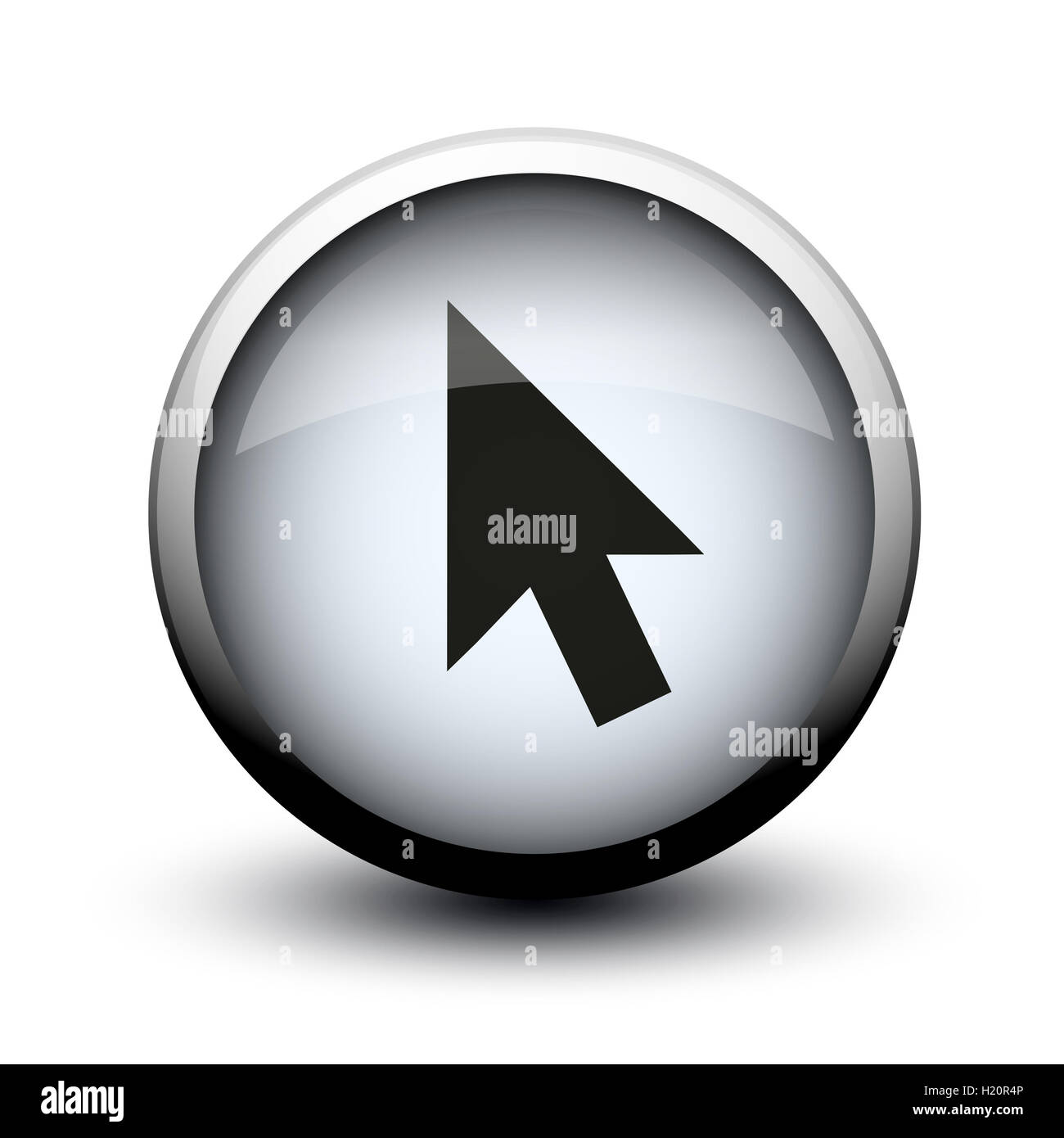 button cursor black 2d Stock Photo - Alamy