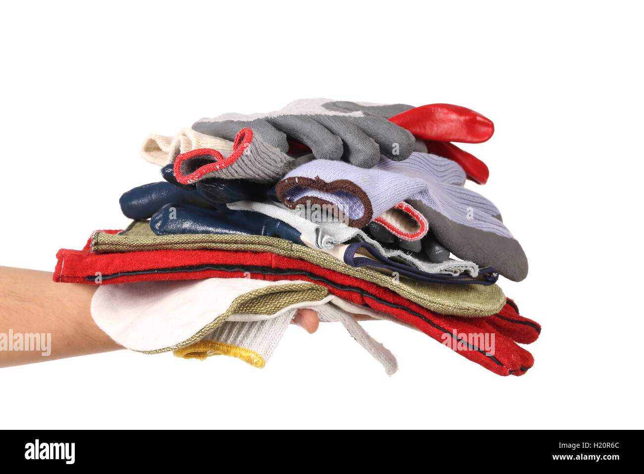 Rubber gloves on a hand Stock Photo - Alamy