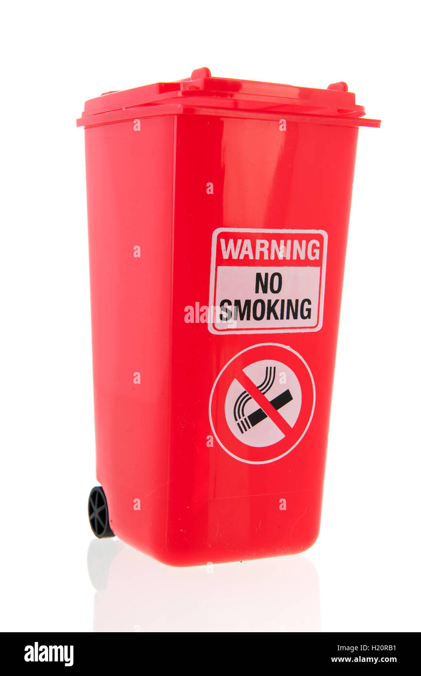 Red roll container for cigarettes Stock Photo - Alamy