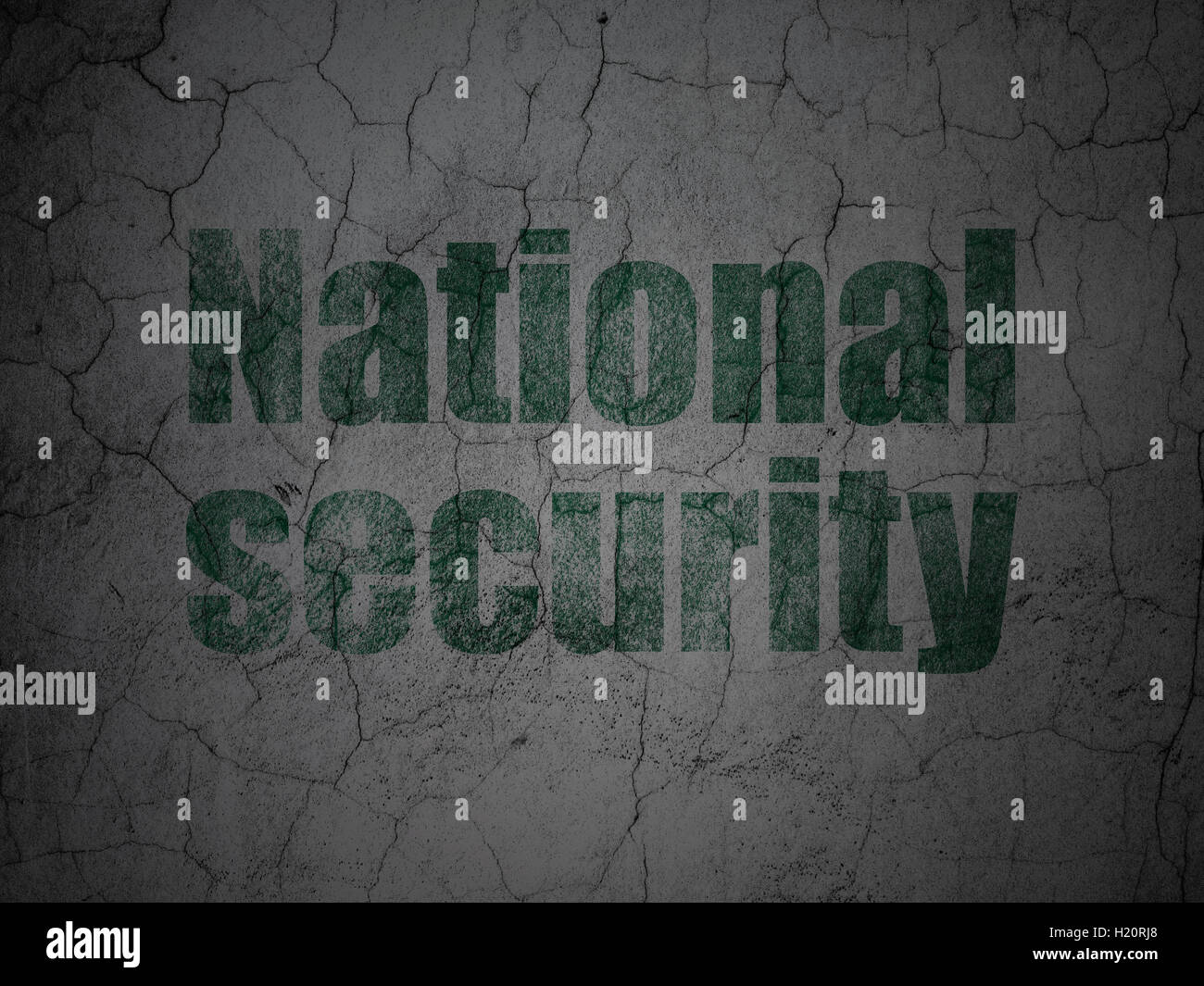 Protection concept: National Security on grunge wall background Stock ...