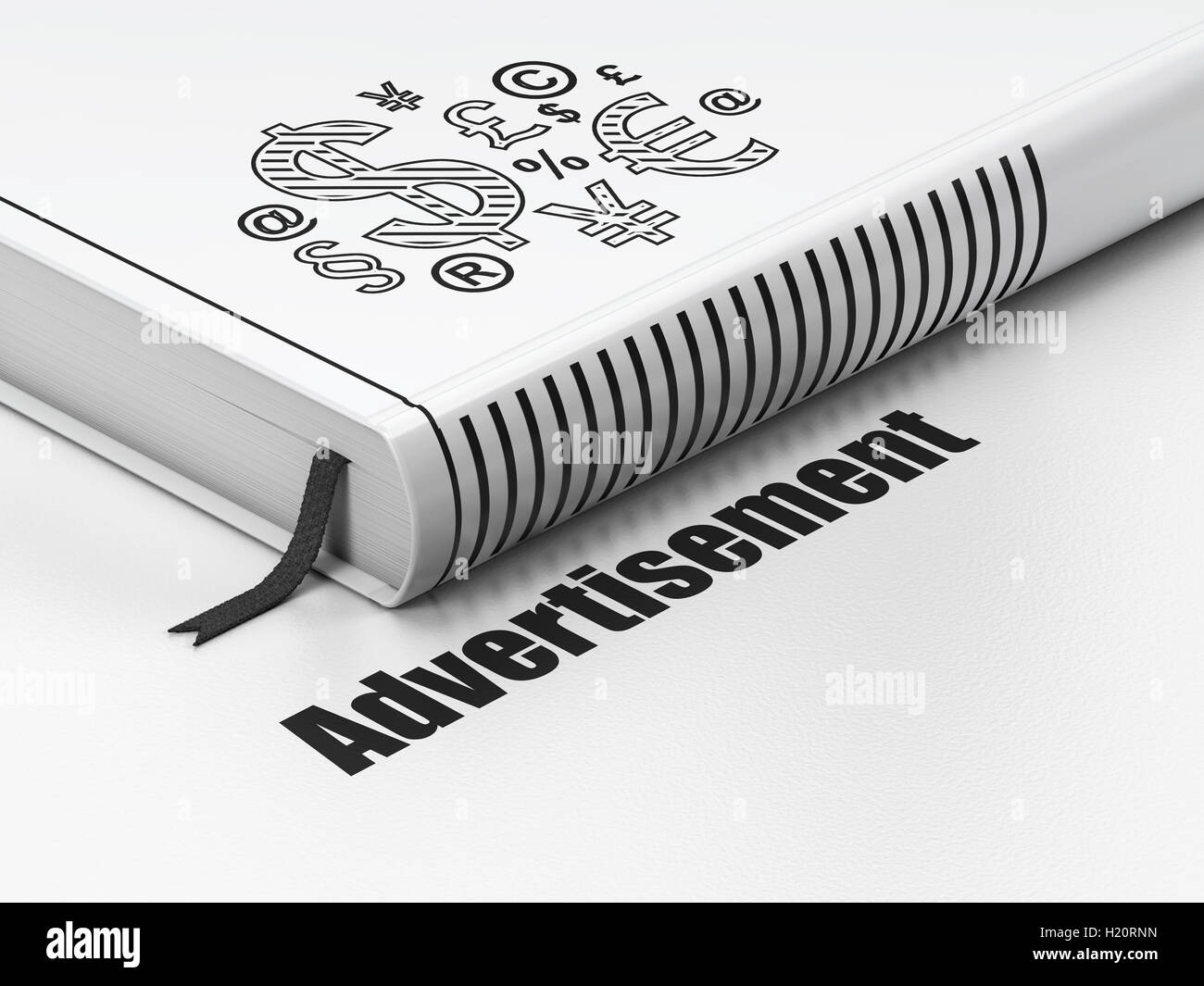 Advertising concept: book Finance Symbol, Advertisement on white ...