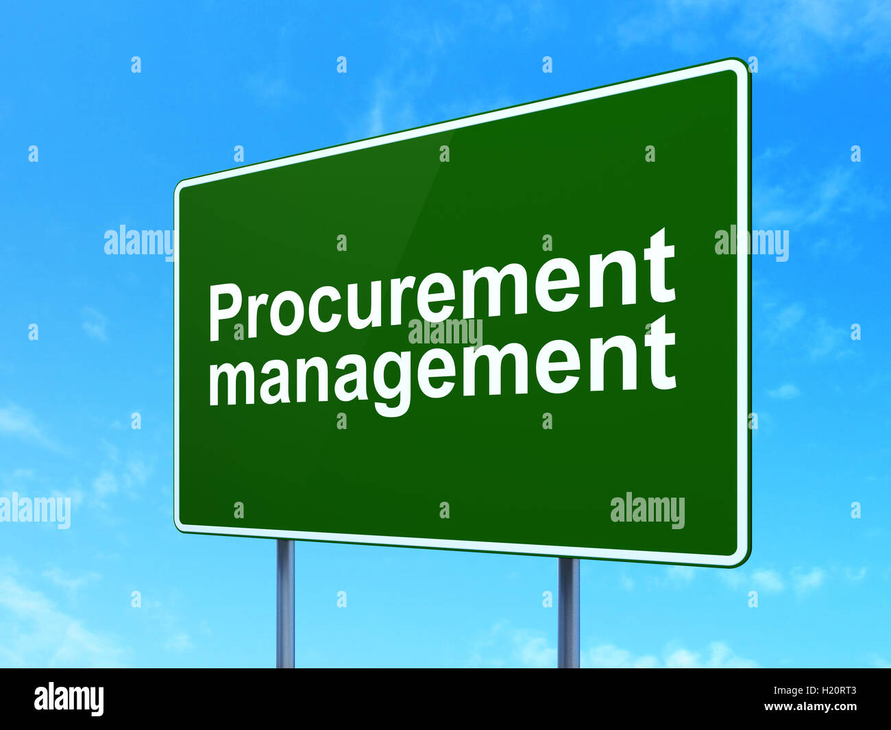 Finance concept: Procurement Management on road sign background Stock ...