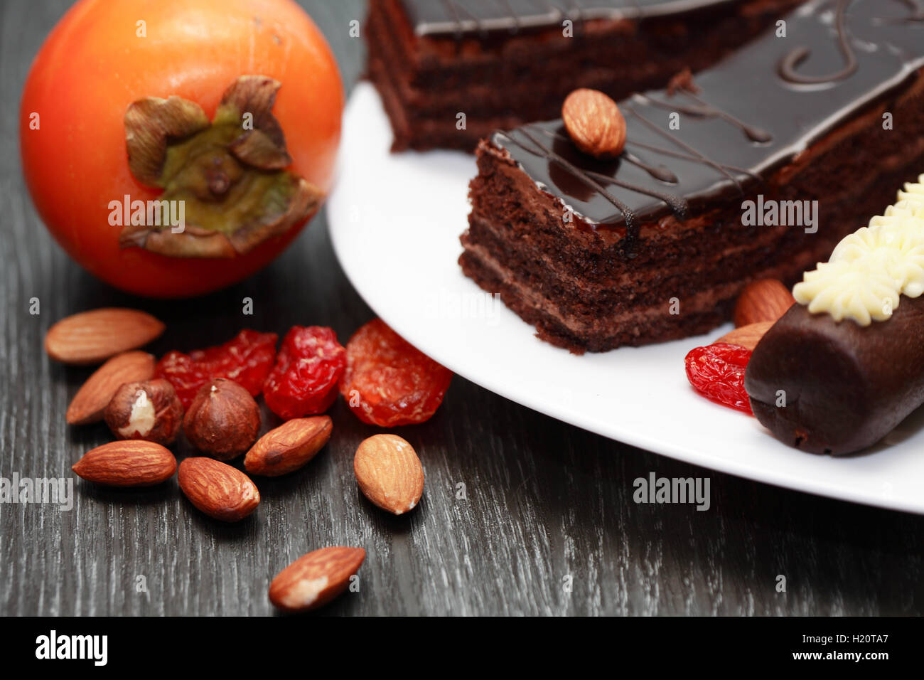 Sweets And Fruits Stock Photo - Alamy