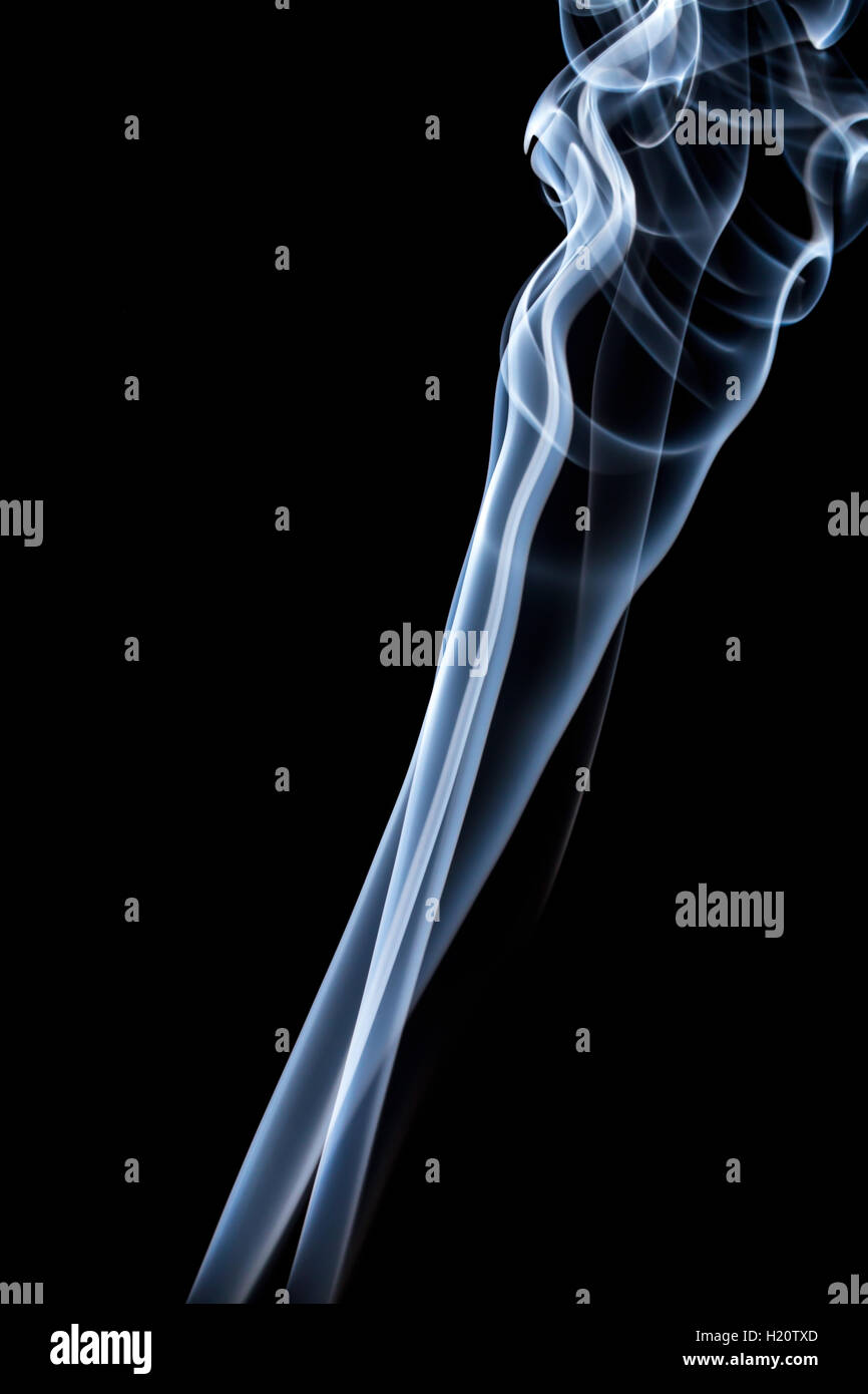 Blue smoke stream close up Stock Photo - Alamy