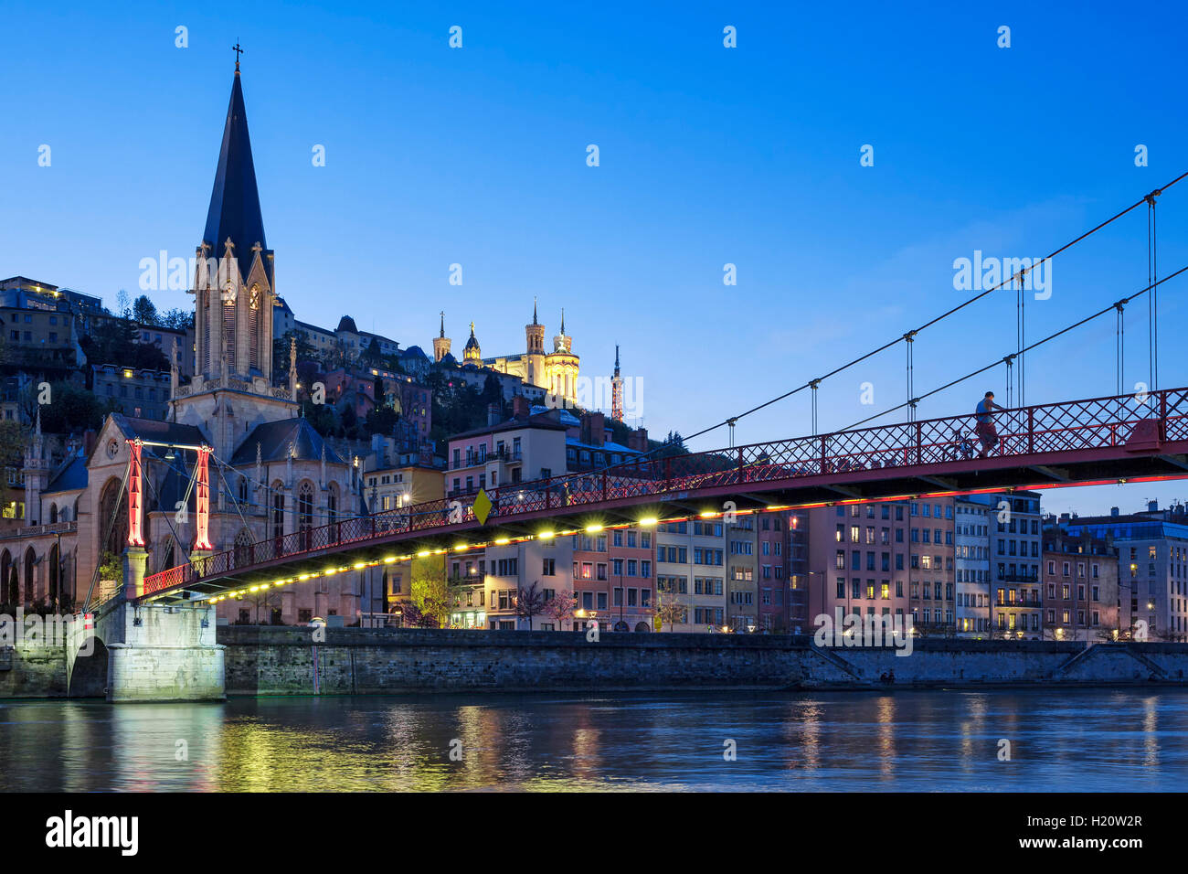 Famous view of church in Lyon Stock Photo - Alamy