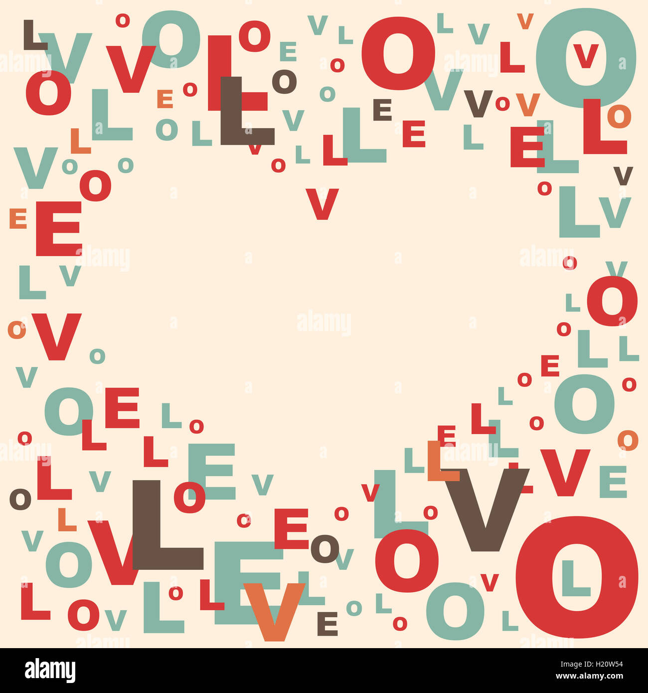 Frame consisting of letters Stock Photo - Alamy