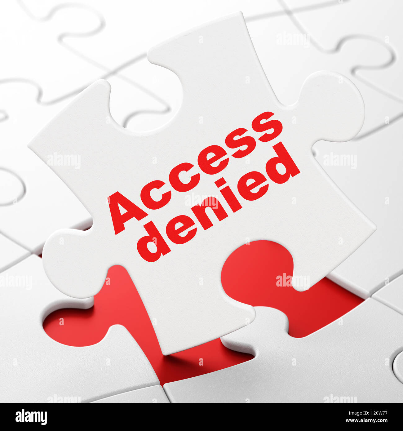Protection concept: Access Denied on puzzle background Stock Photo - Alamy