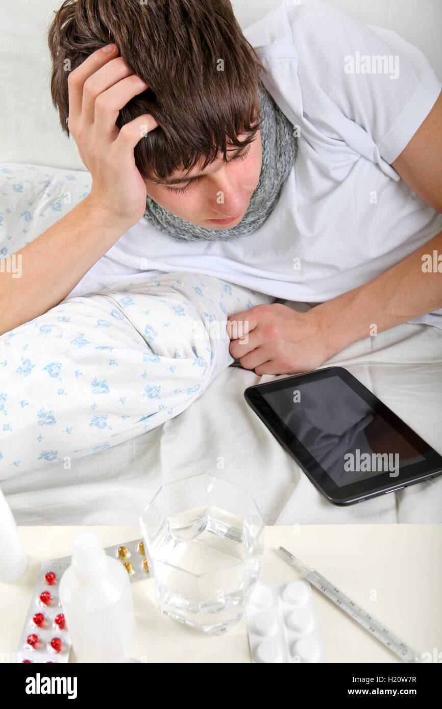 Sick Young Man Stock Photo - Alamy