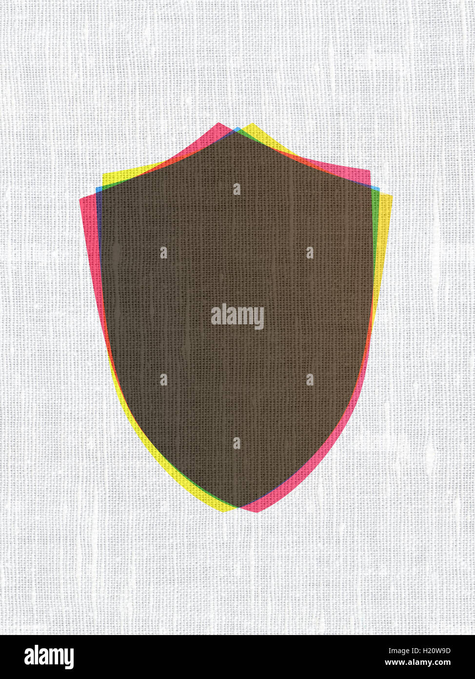 Security concept: Shield on fabric texture background Stock Photo - Alamy