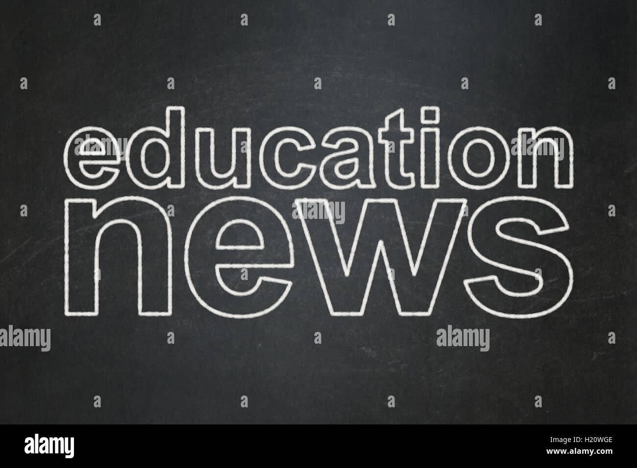 News concept: Education News on chalkboard background Stock Photo - Alamy