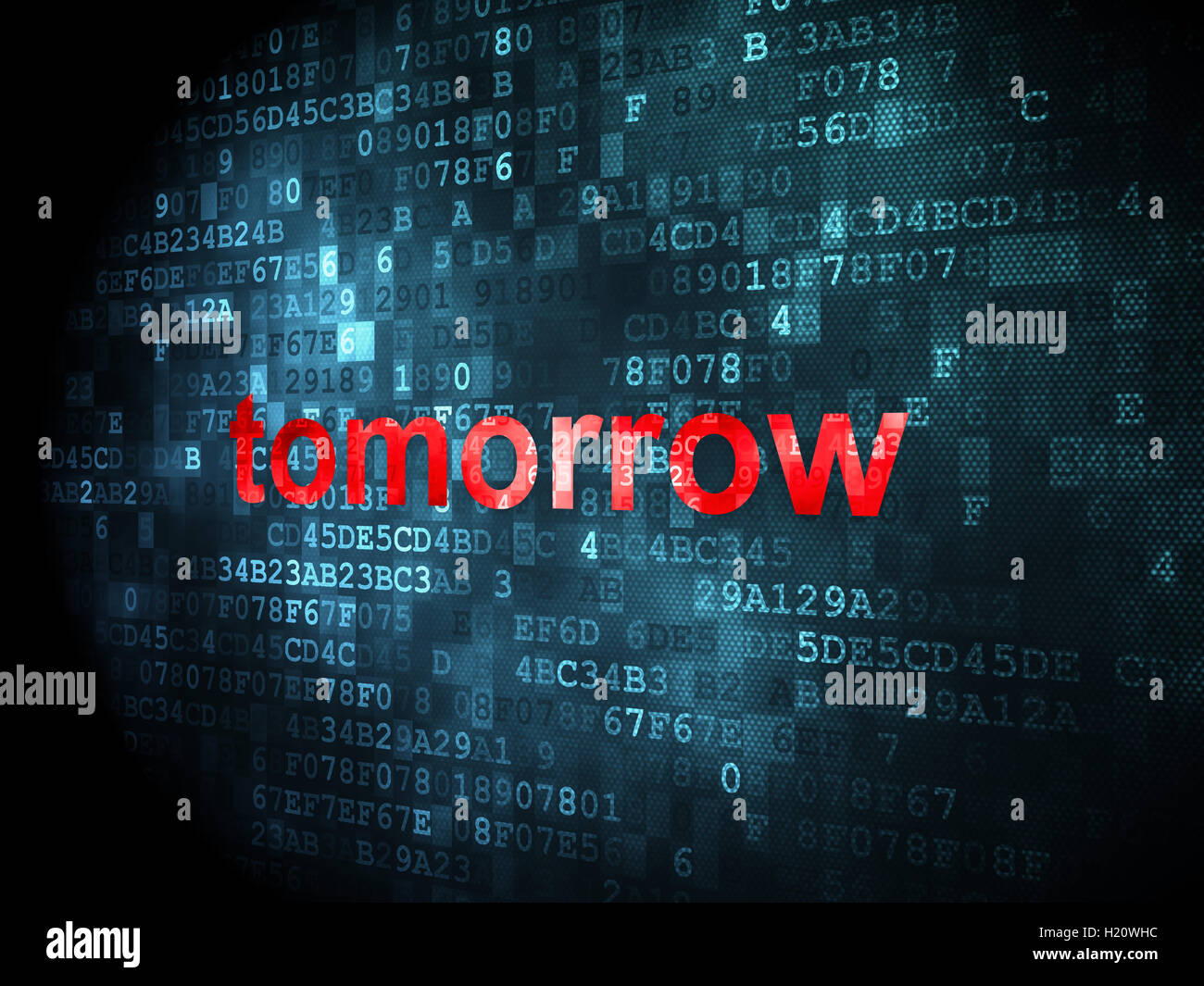 Timeline concept: Tomorrow on digital background Stock Photo - Alamy