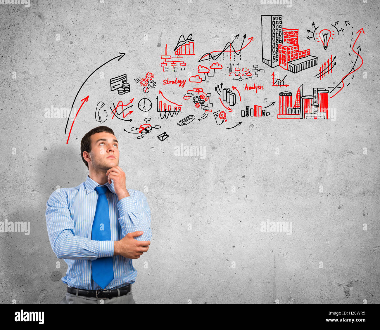 thinking business man Stock Photo - Alamy