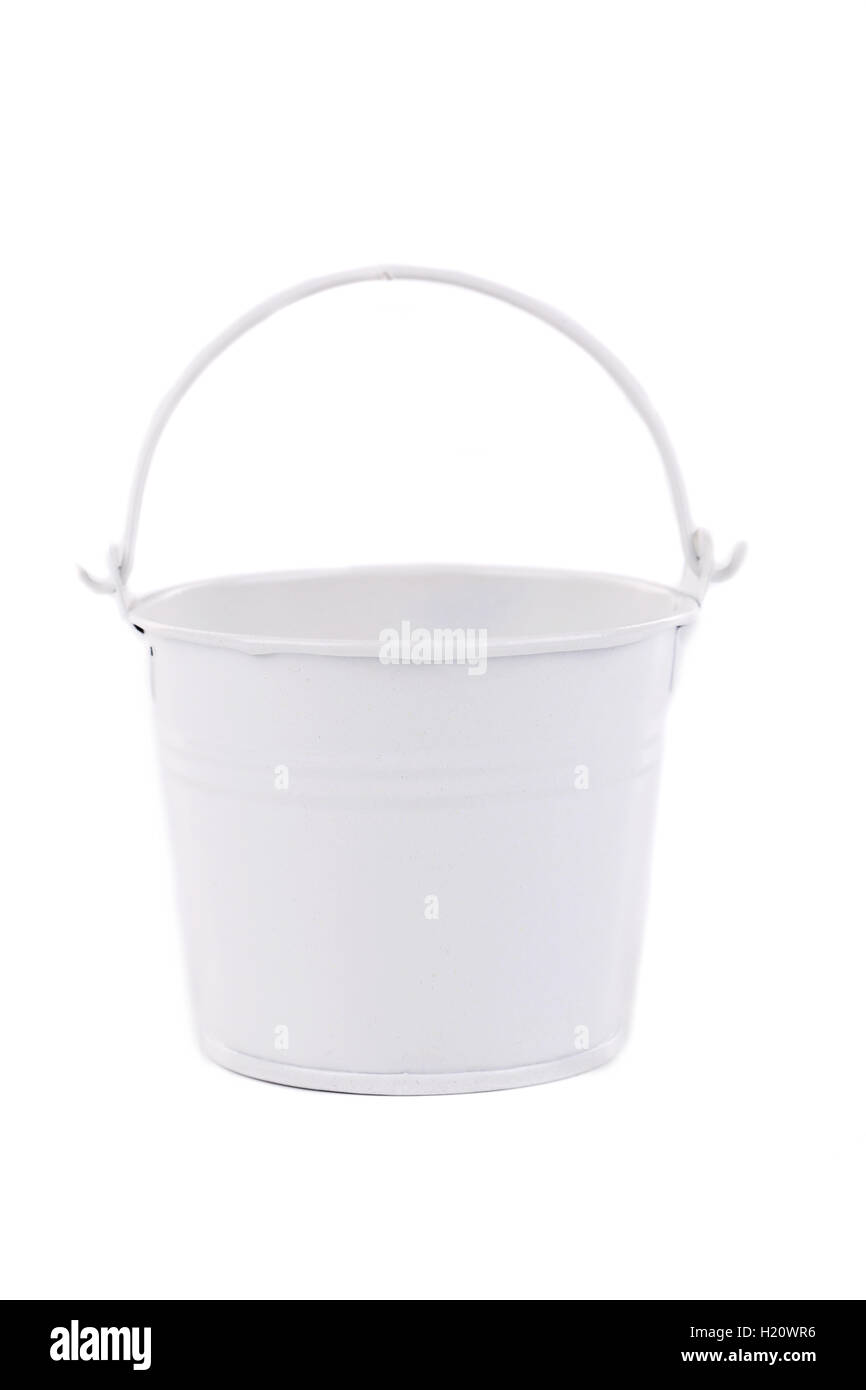 White bucket close up Stock Photo - Alamy