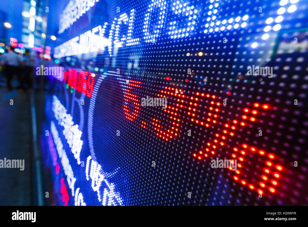 Display of stock market quotes Stock Photo - Alamy