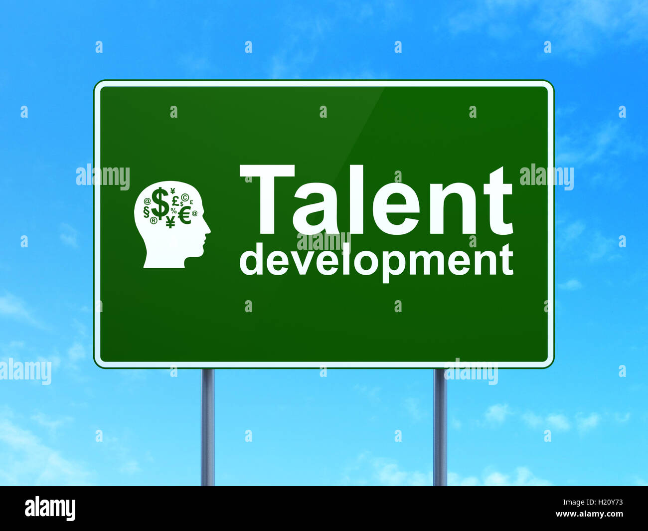 Education concept: Talent Development and Head With Finance Symbol on ...