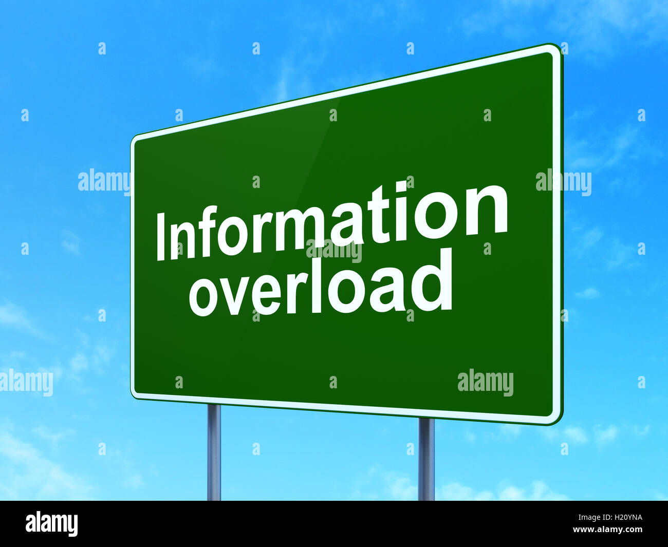 Data concept: Information Overload on road sign background Stock Photo ...