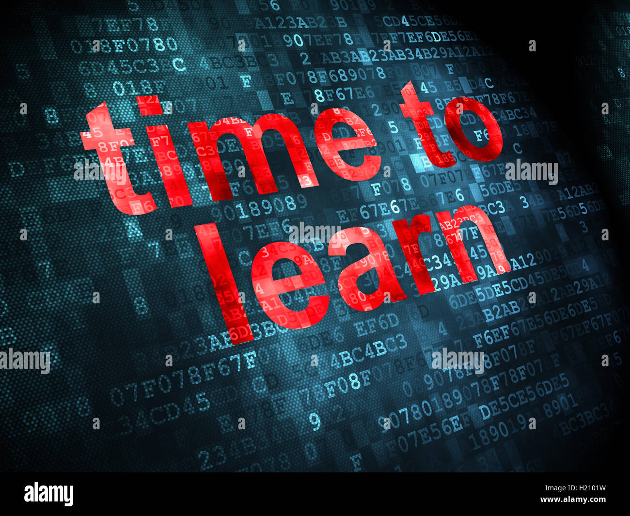 Timeline concept: Time to Learn on digital background Stock Photo - Alamy