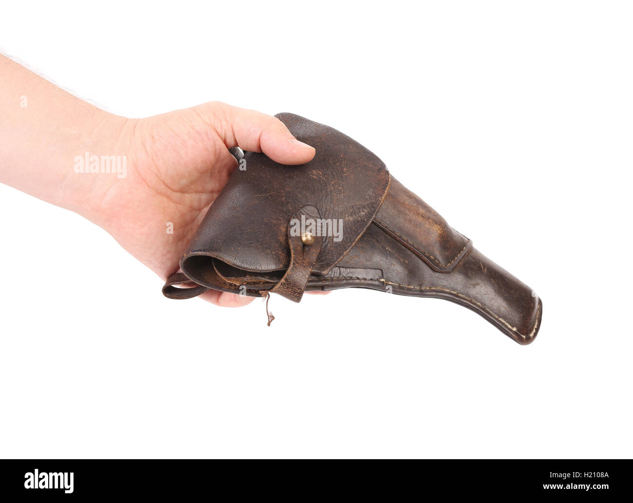Leather hand gun holster hi-res stock photography and images - Alamy