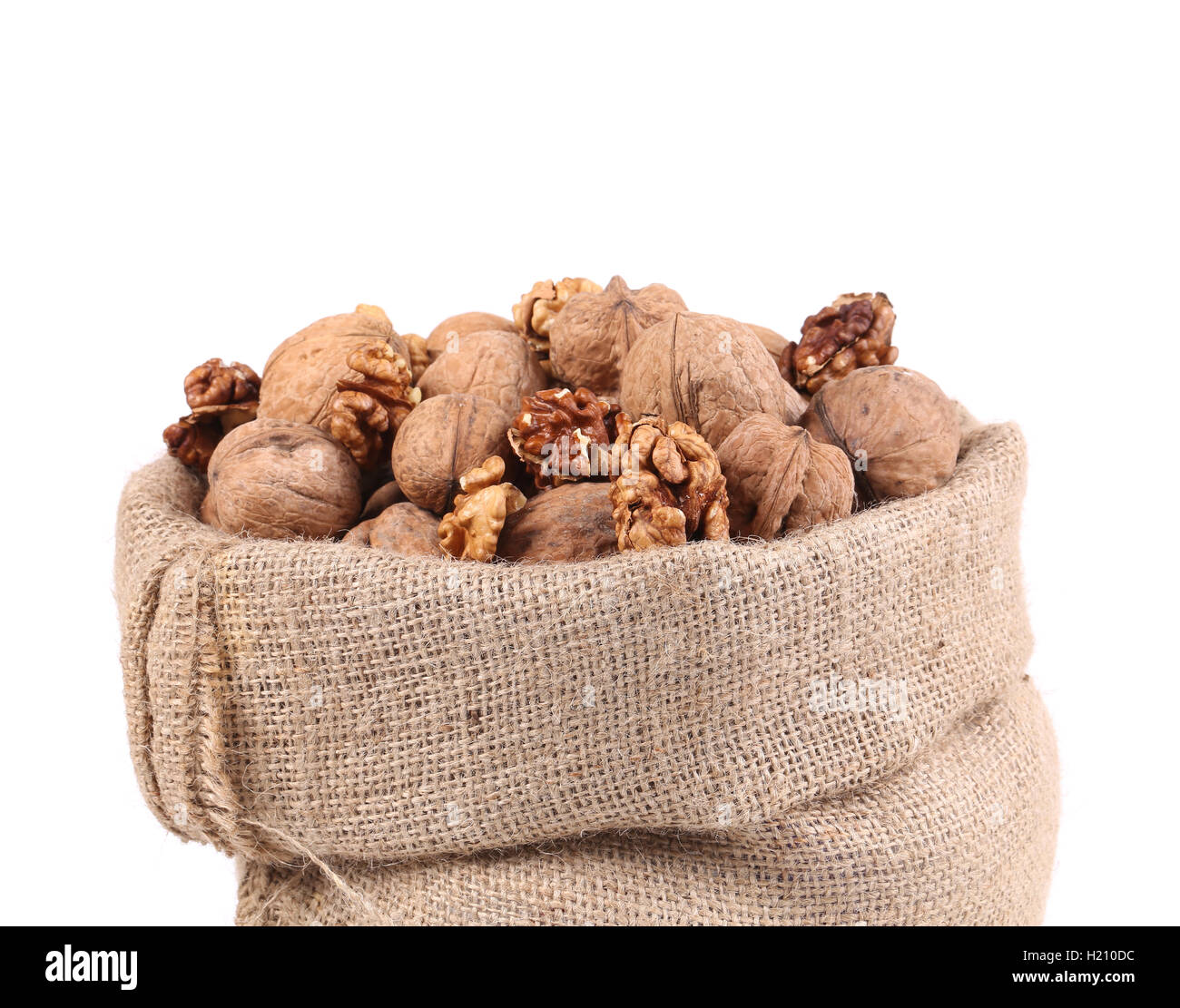 Full bag with walnuts Stock Photo - Alamy