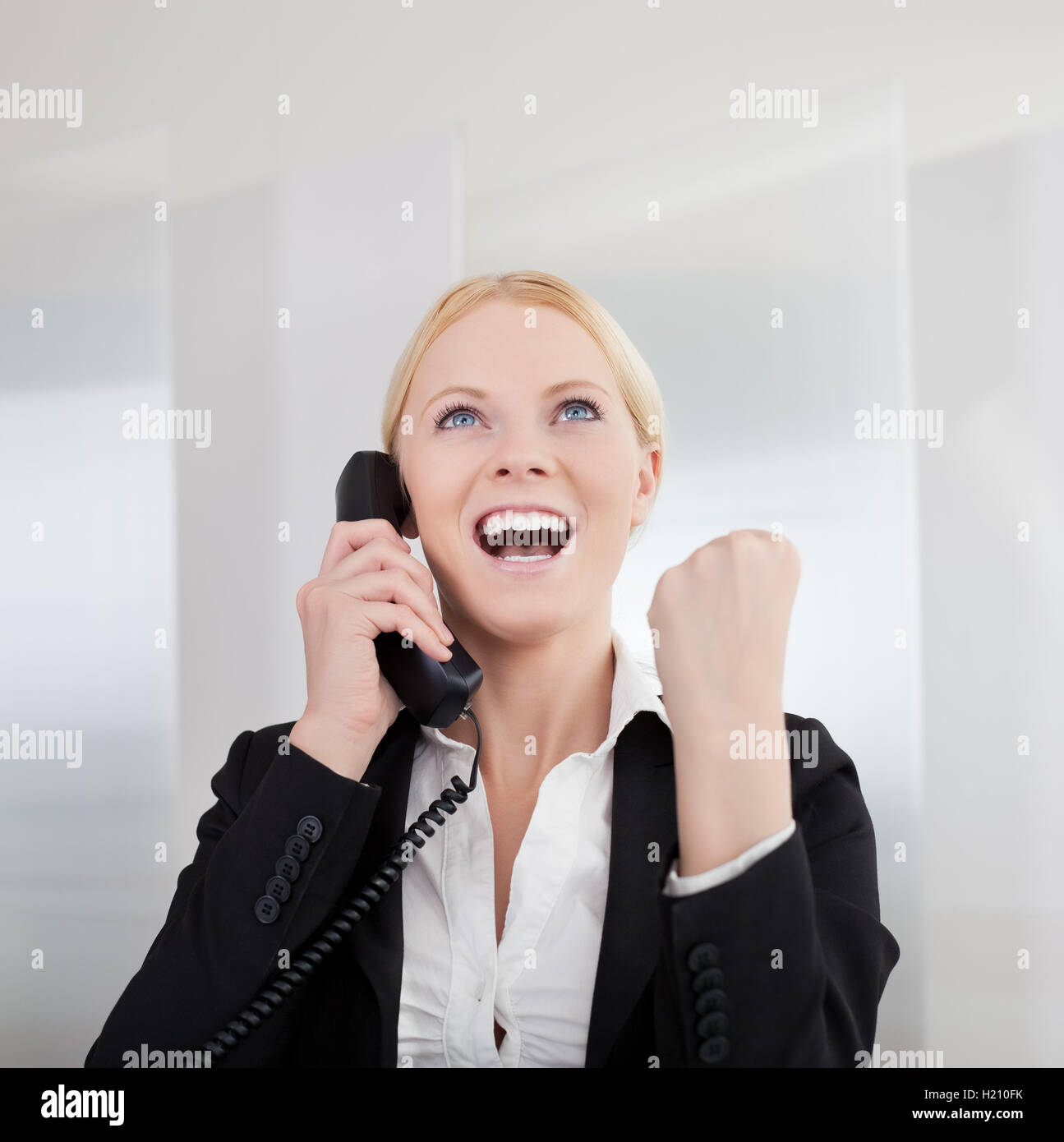 Beautiful businesswomen talking on the phone Stock Photo - Alamy