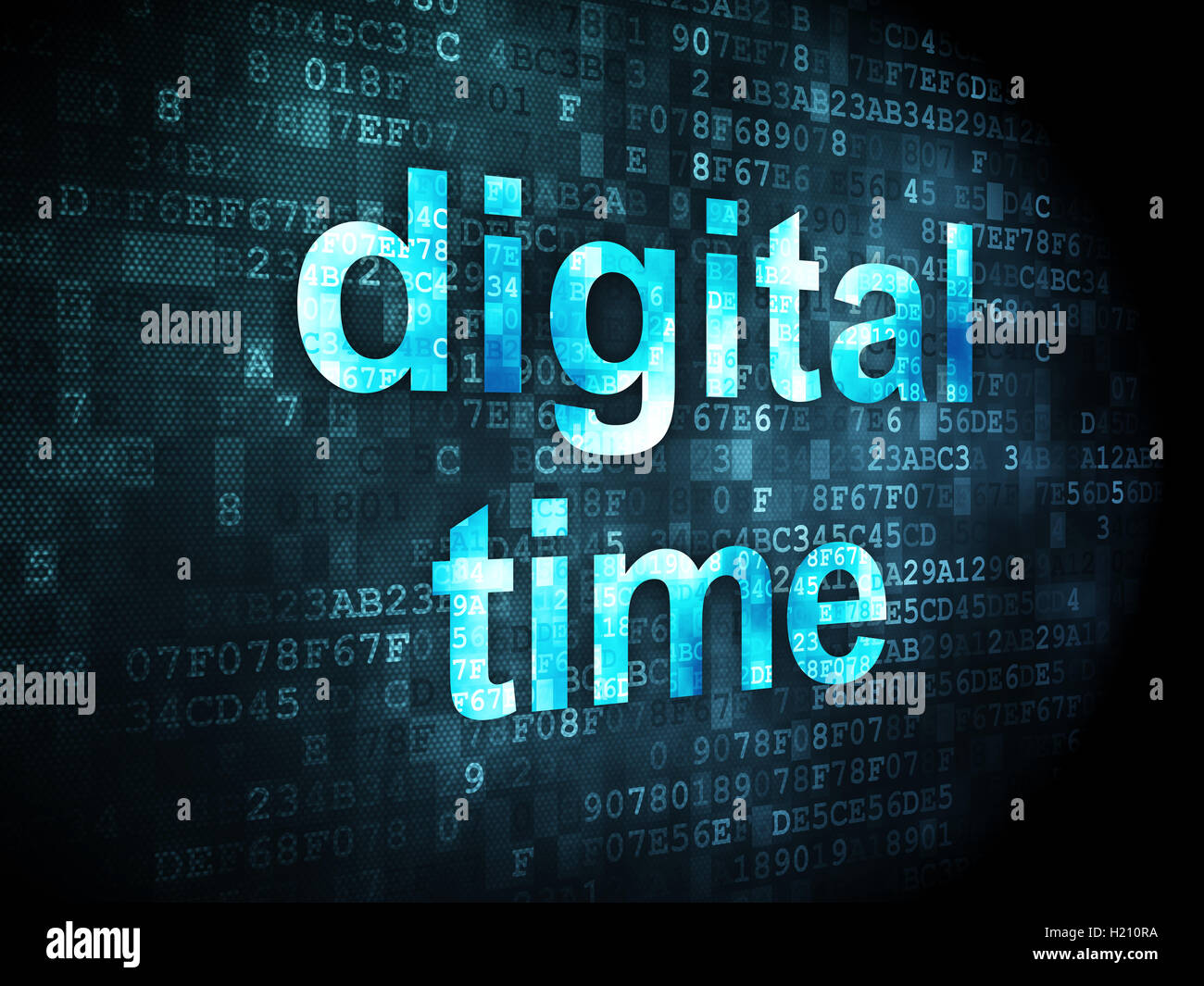Timeline concept: Digital Time on digital background Stock Photo - Alamy