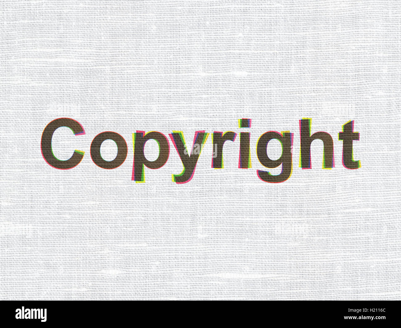 Law concept: Copyright on fabric texture background Stock Photo - Alamy