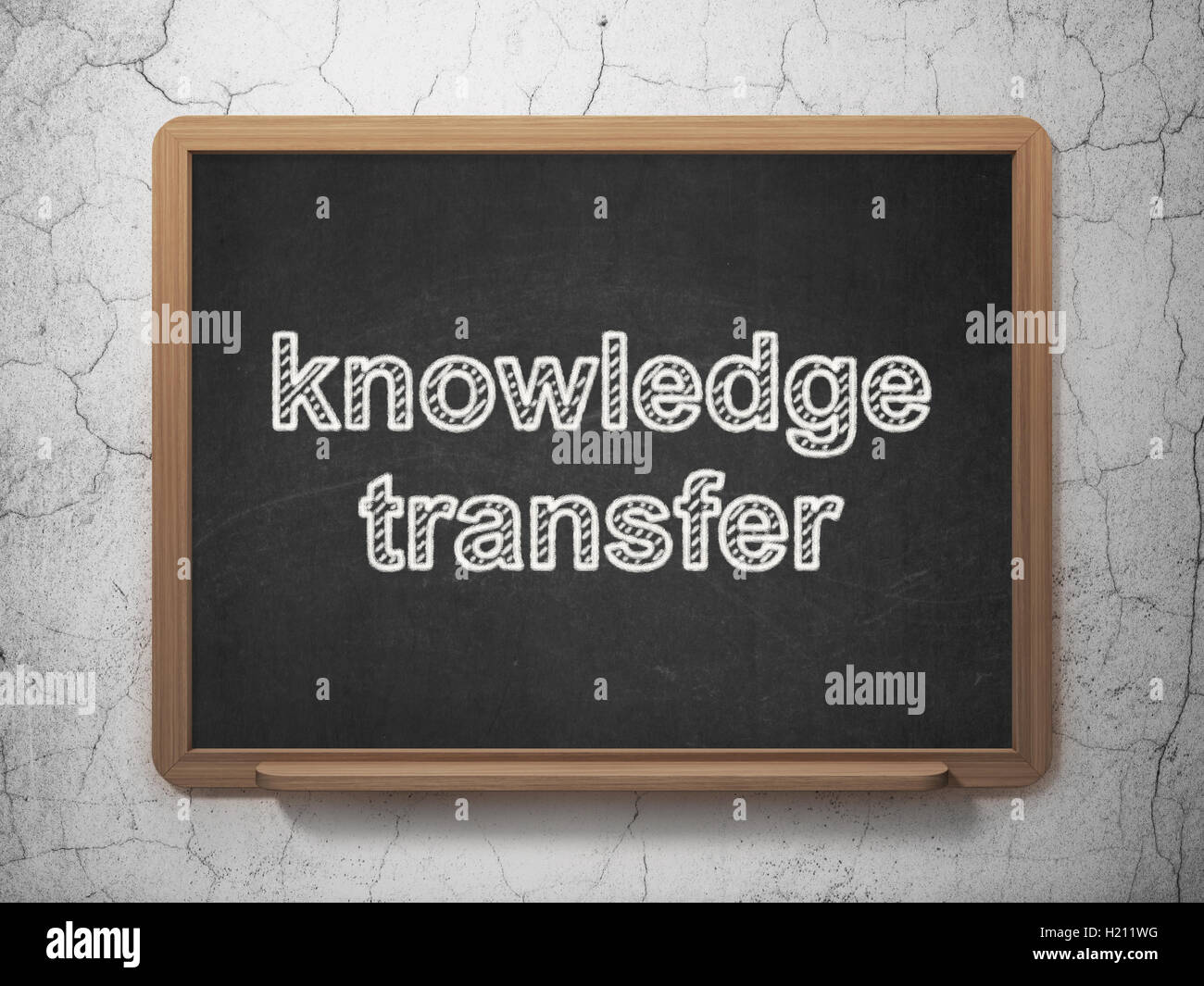 Education concept: Knowledge Transfer on chalkboard background Stock ...