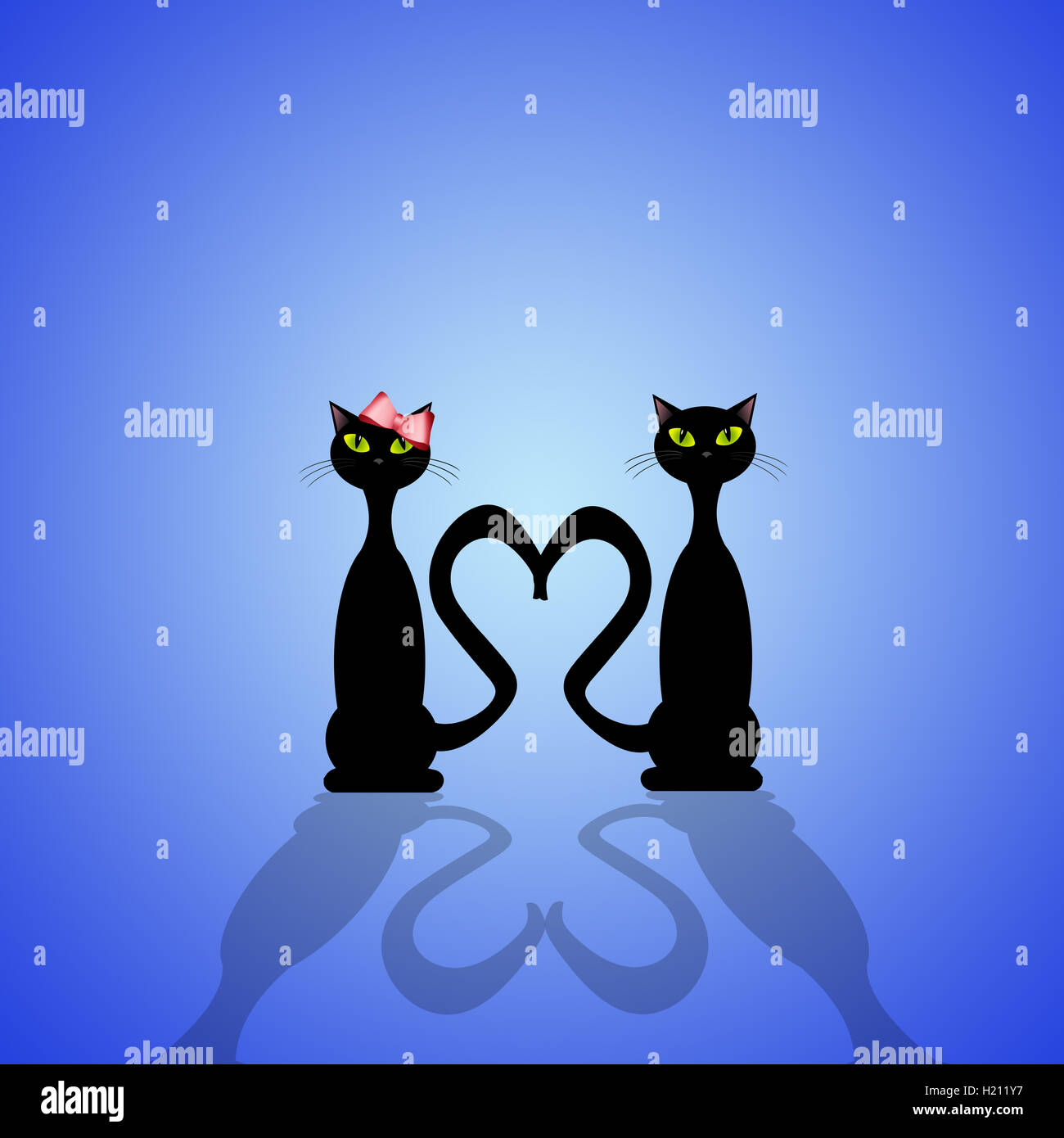 Two cats in love Stock Photo - Alamy