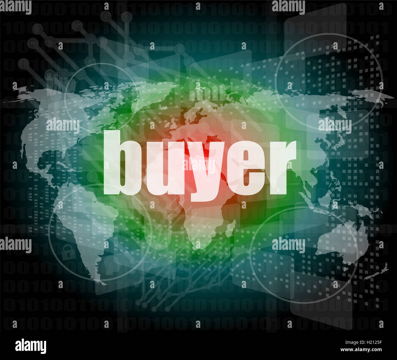 buyer word on digital touch screen, business concept Stock Photo - Alamy