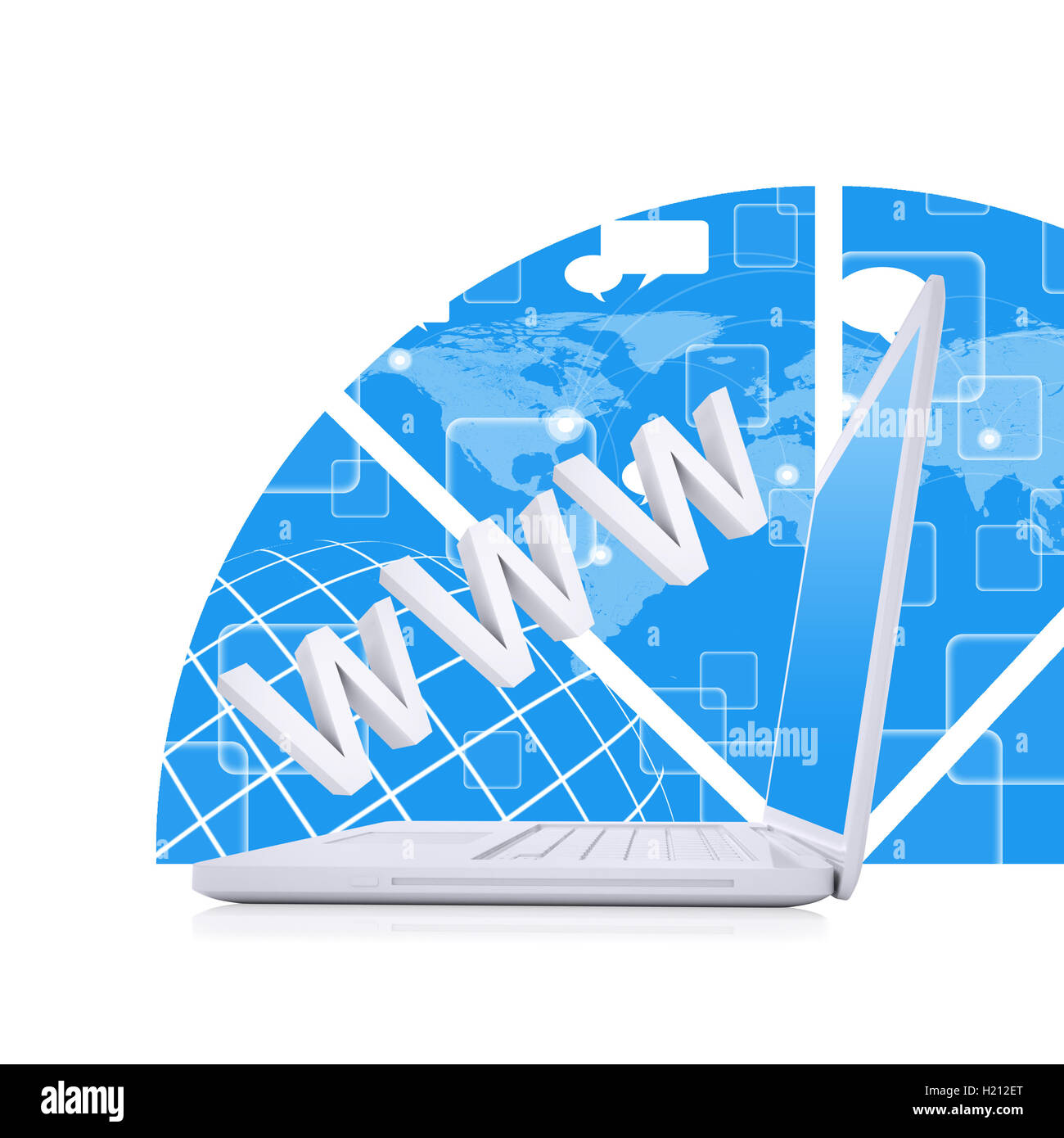 Laptop on the abstract background Stock Photo - Alamy