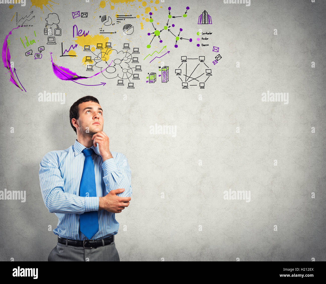 thinking business man Stock Photo - Alamy