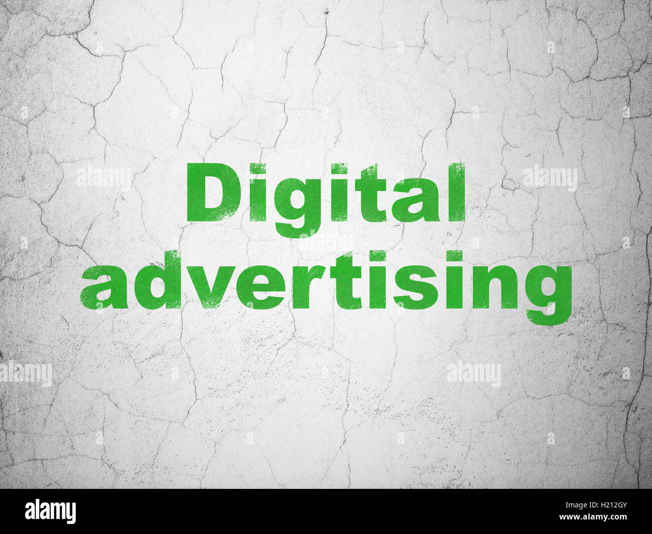 Marketing concept: Digital Advertising on wall background Stock Photo ...