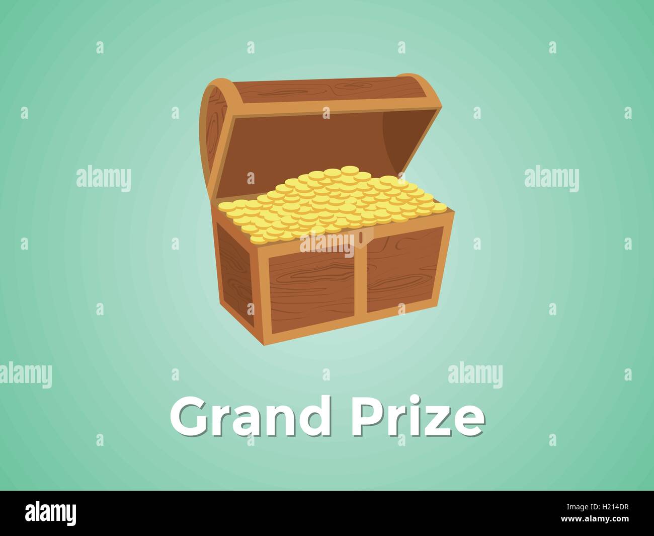 grand prize prizes with green background and gold box Stock Vector ...