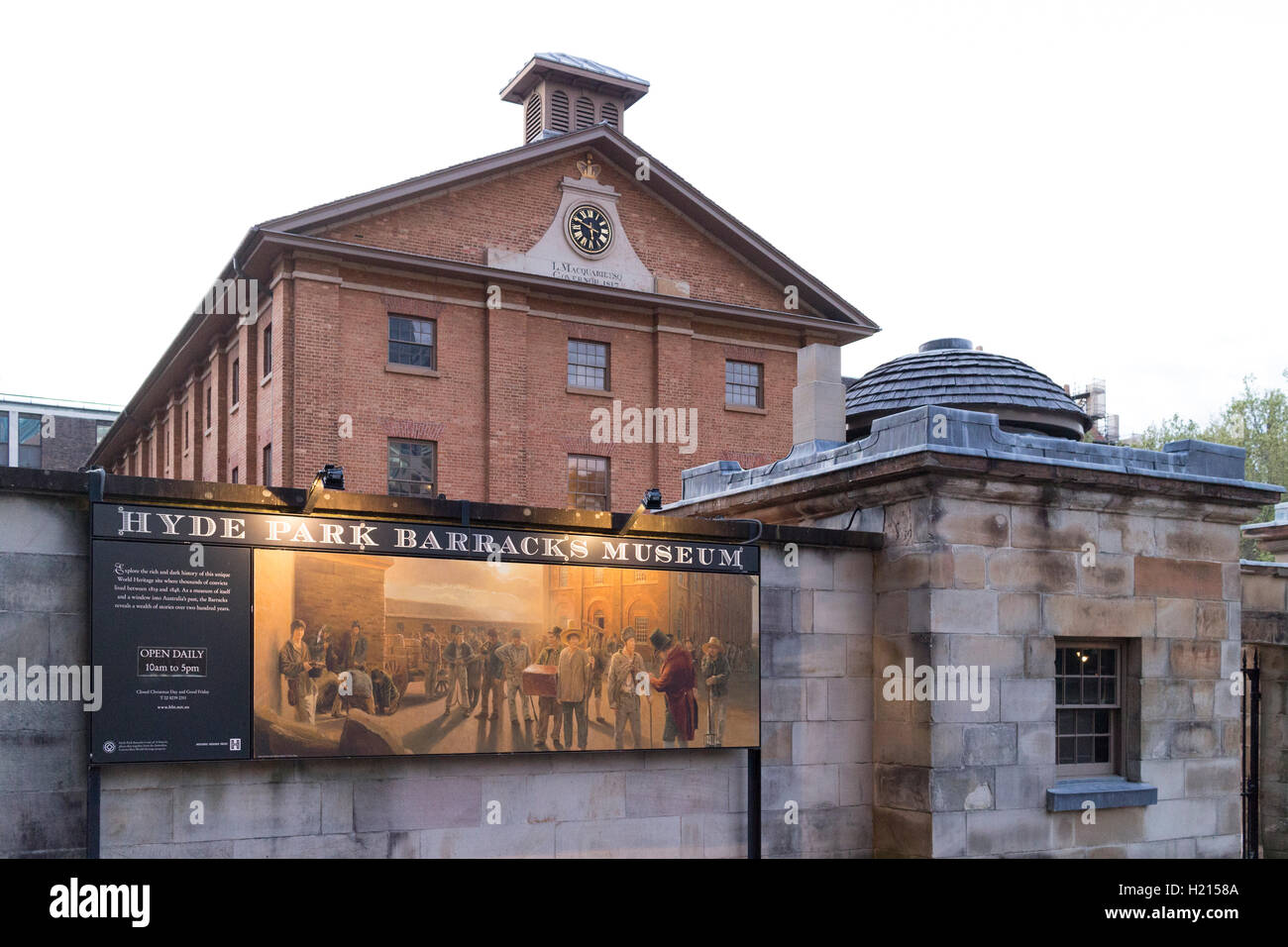 Historic Hyde Park Barracks on Macquarie Street Sydney Australia Stock ...