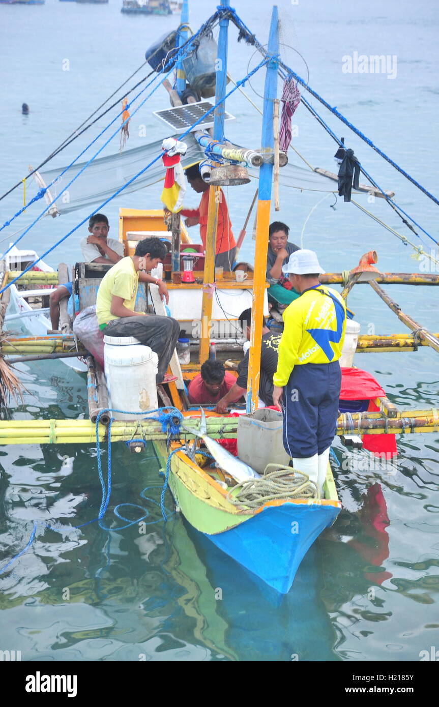 General Santos, Philippines - September 5, 2015: Philippines fisherman ...